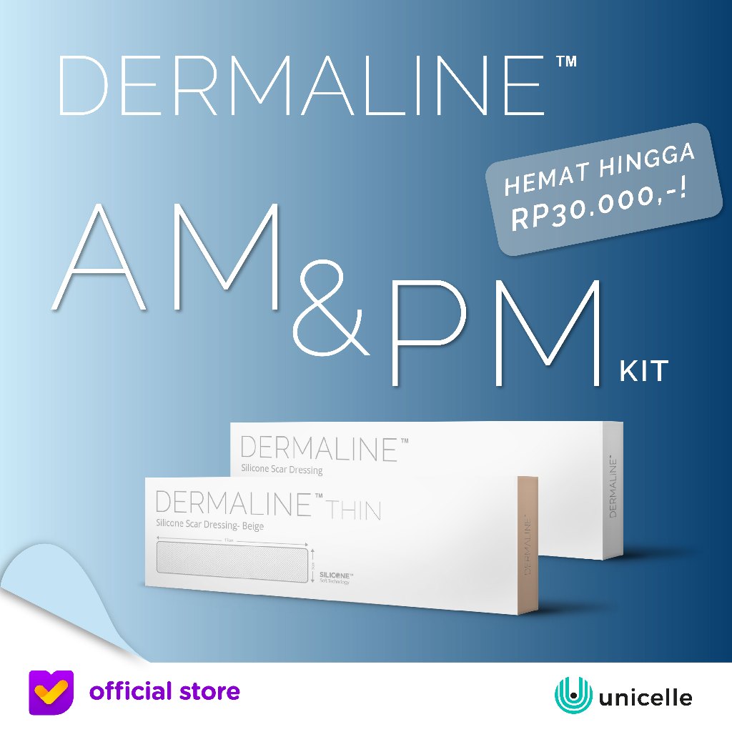 Jual Perawatan Keloid Dermaline AM & PM Bundling Kit – Silicone Scar ...