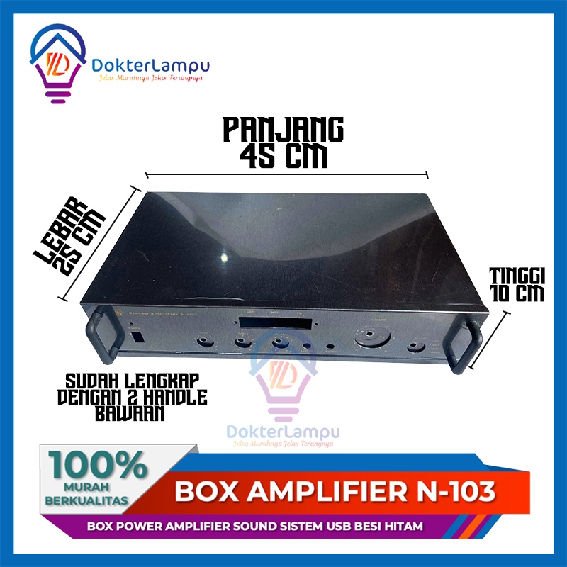 Jual Box amplifier kosongan besi hitam usb N 103 | Shopee Indonesia