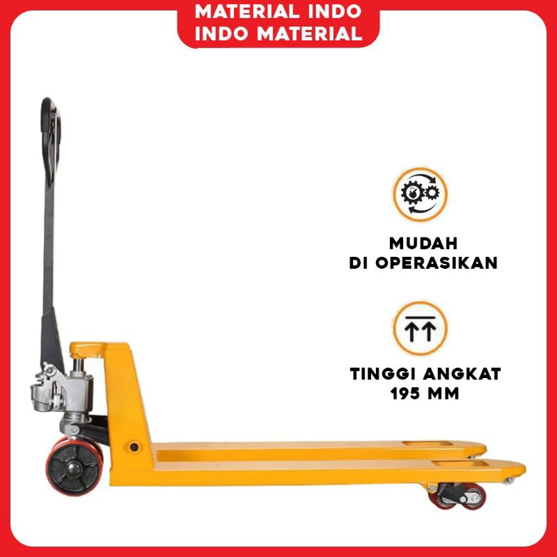 Jual Hand Pallet Hand Truck 2 Ton Roda PU NYLON Alat Mengangkut ...