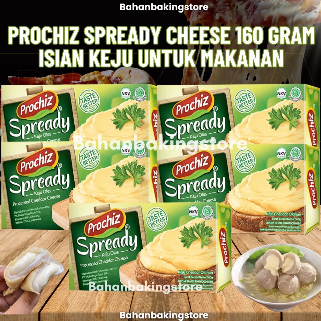 Jual PROCHIZ SPREADY CHEDDAR CHEESE 160 GRAM KEJU OLES KEJU | KEJU ...