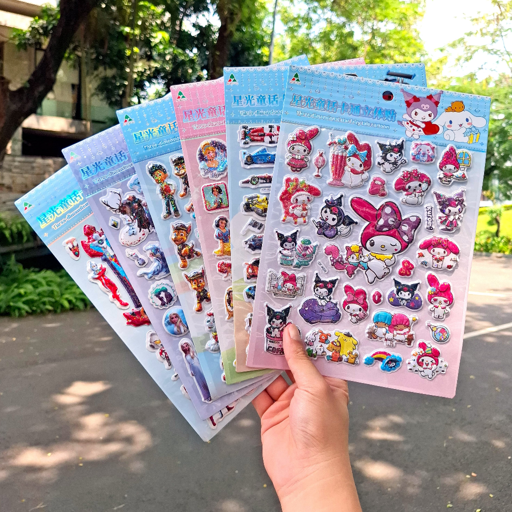 Jual [DF-K] Gambar Tempel Sticker Timbul Stiker Anak Edisi Mobil Kereta ...