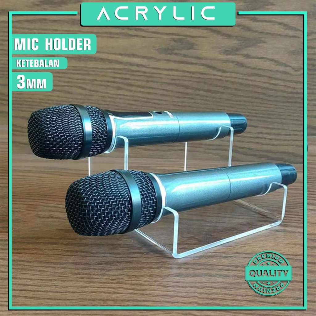Jual Acrylic Mic Holder Stand Micriphone Akrilik Display Tempat ...