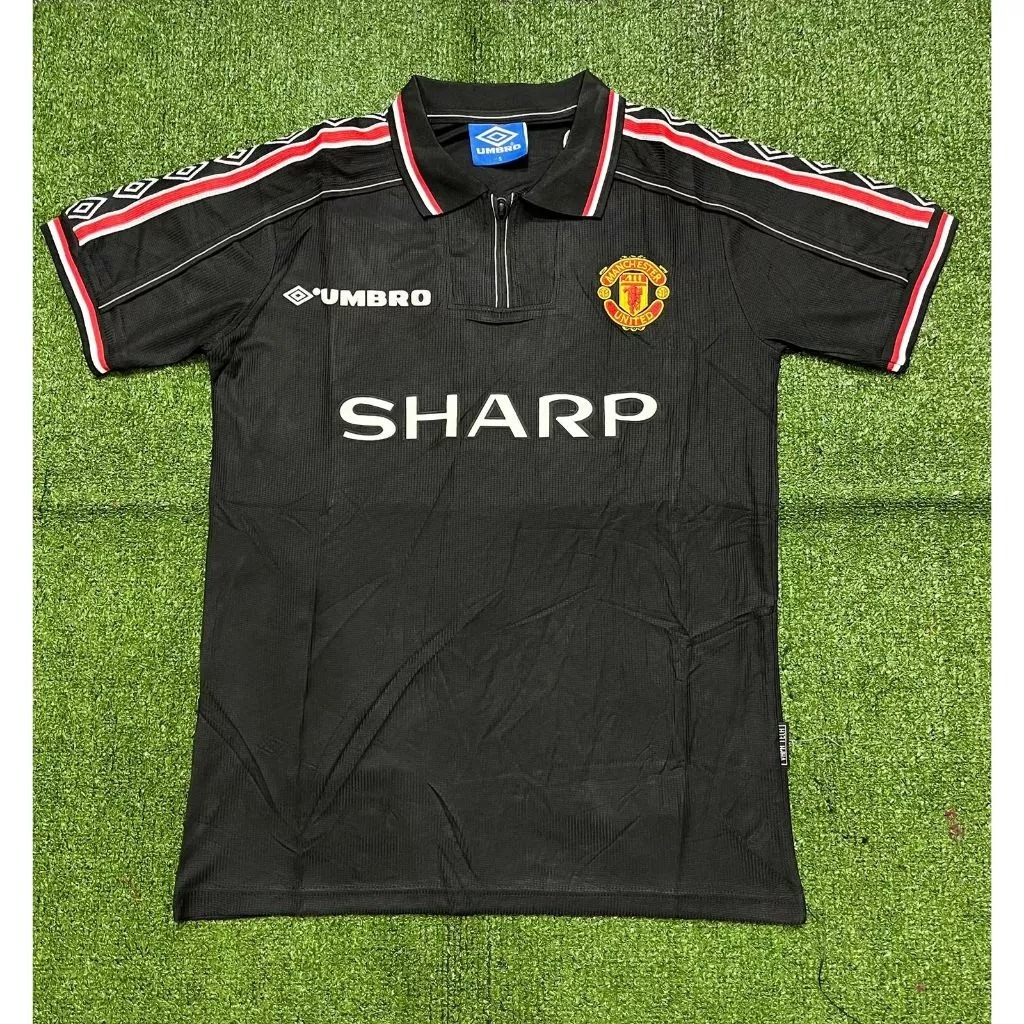 Jual Jersey Bola Retro Vintage Manchester United MU HITAM 1998 / 1999 ...