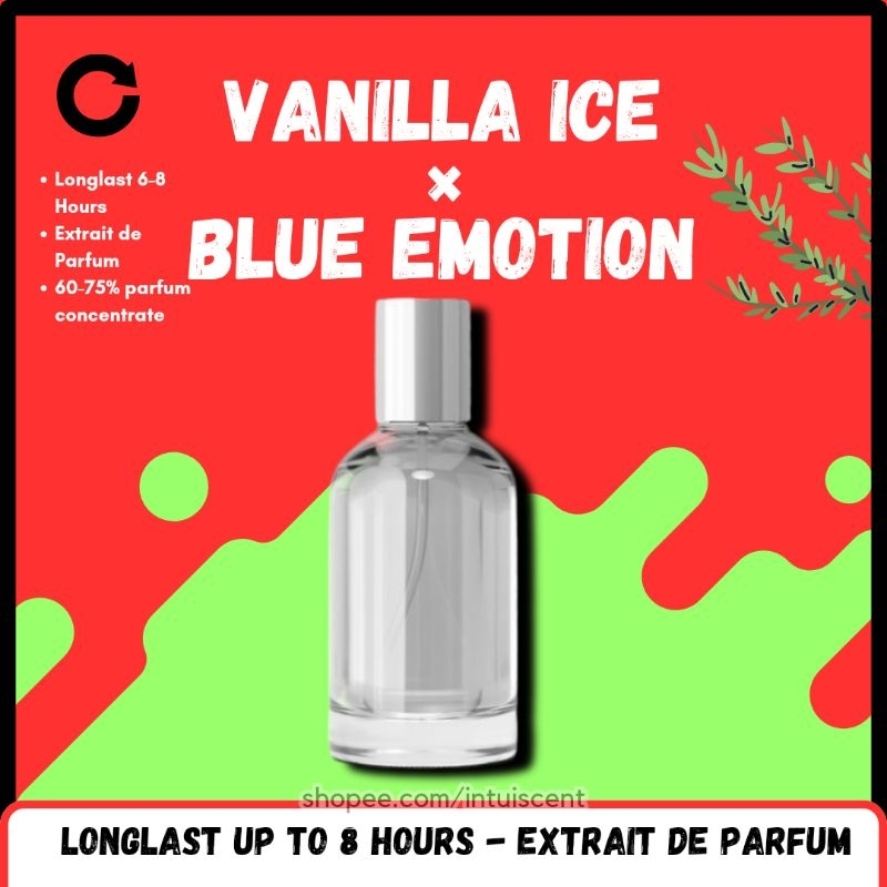 Jual Blue Emotion x Vanilla Ice (Gambar hanya untuk inspirasi aroma ...