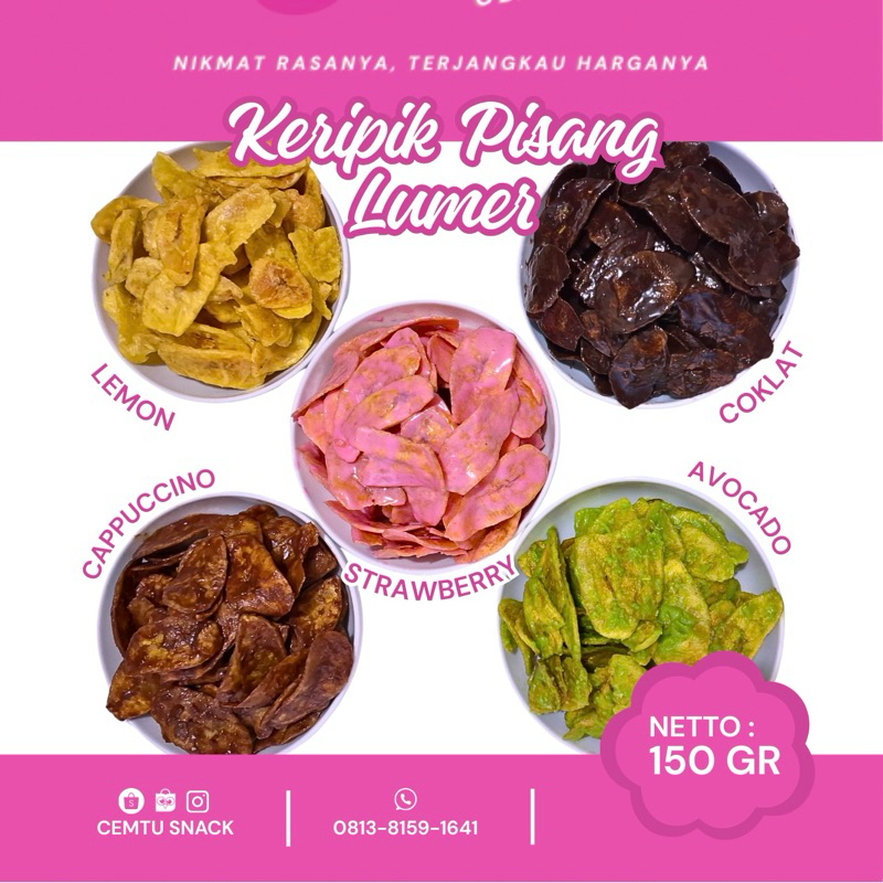 Jual KERIPIK PISANG LUMER COKLAT 150 gram dan BERBAGAI RASA | Shopee ...