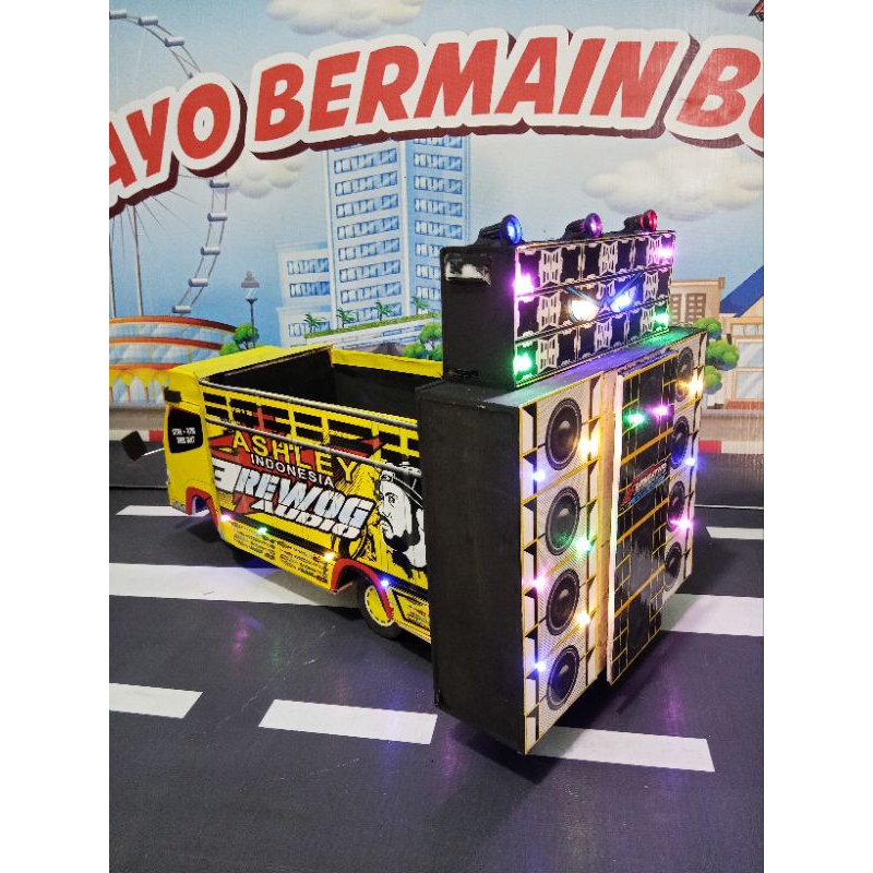 Jual miniatur truk sound horeg / miniatur truk sound system / miniatur ...
