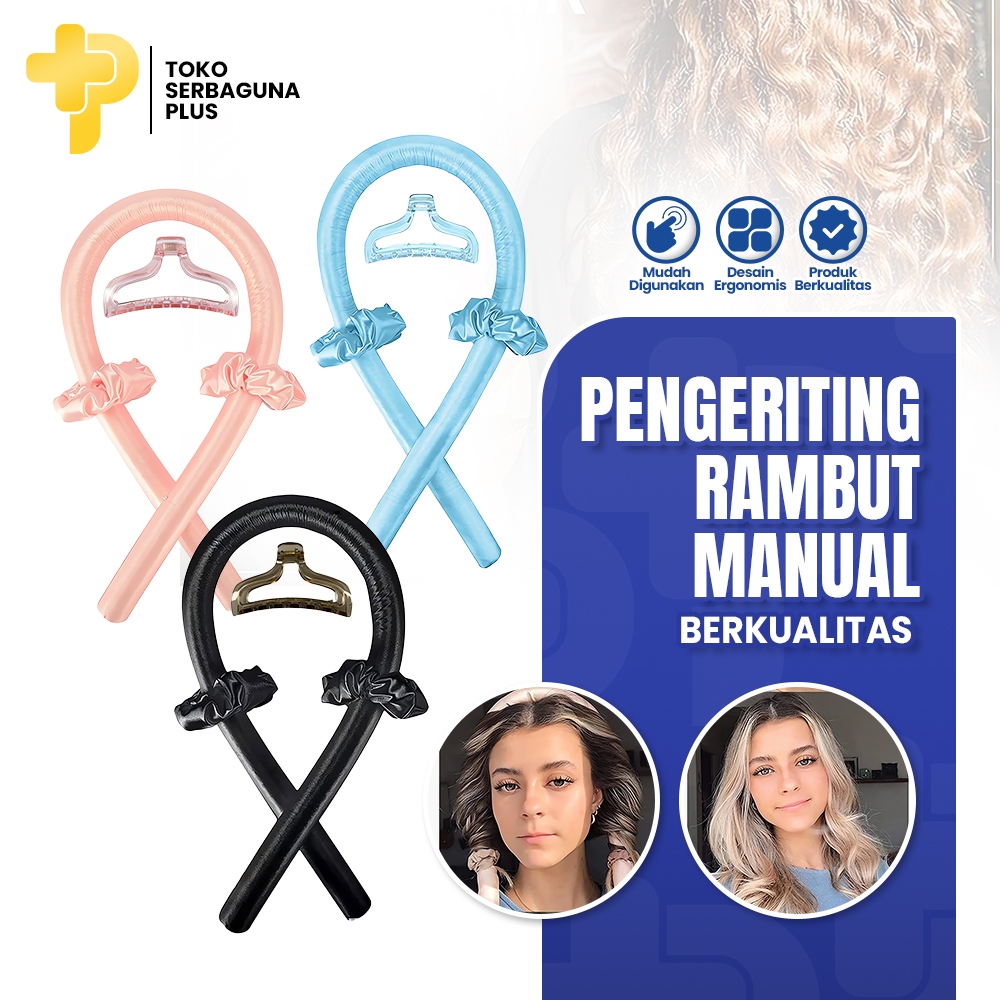 Jual Alat Pengeriting Rambut Satin Heatless Curling Set Ikat Kepala Roll Hair Clip Manual ...