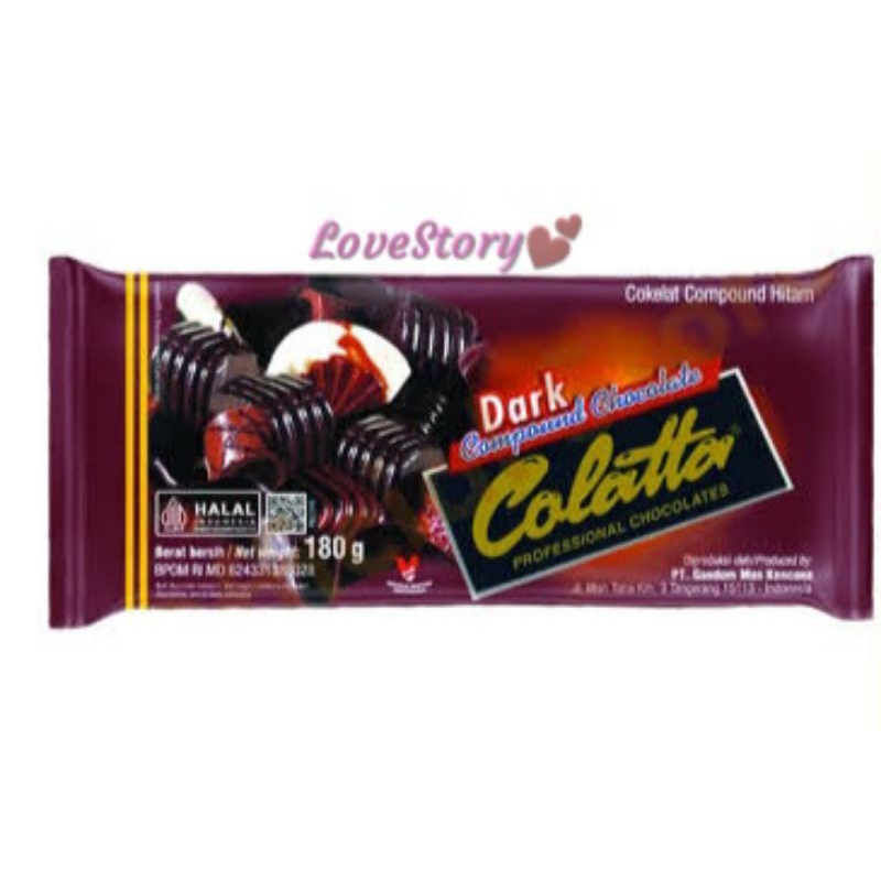 Jual Colatta Dark Chocolate Compound DCC 180 Gram | Shopee Indonesia