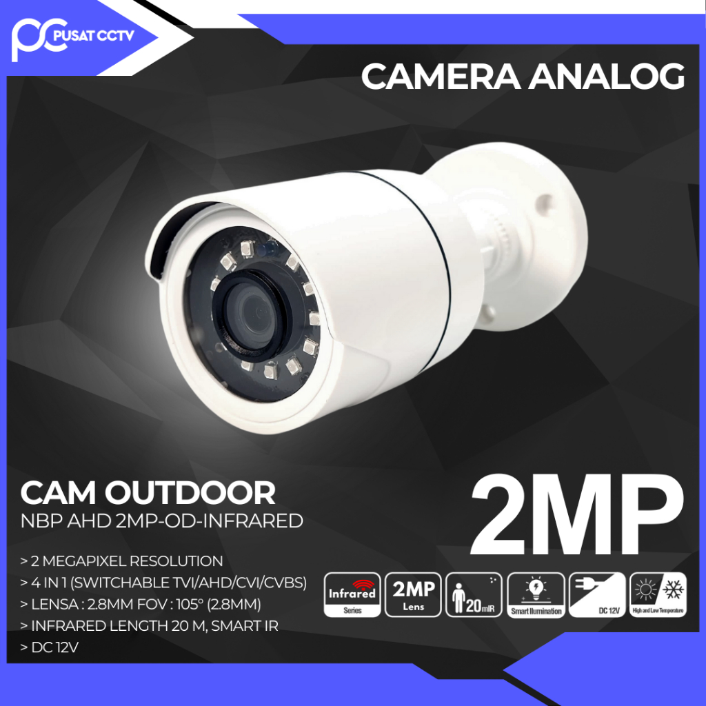 Jual Kamera CCTV Outdoor HD Camera 2MP, Full HD 1080, Infra Red Night ...