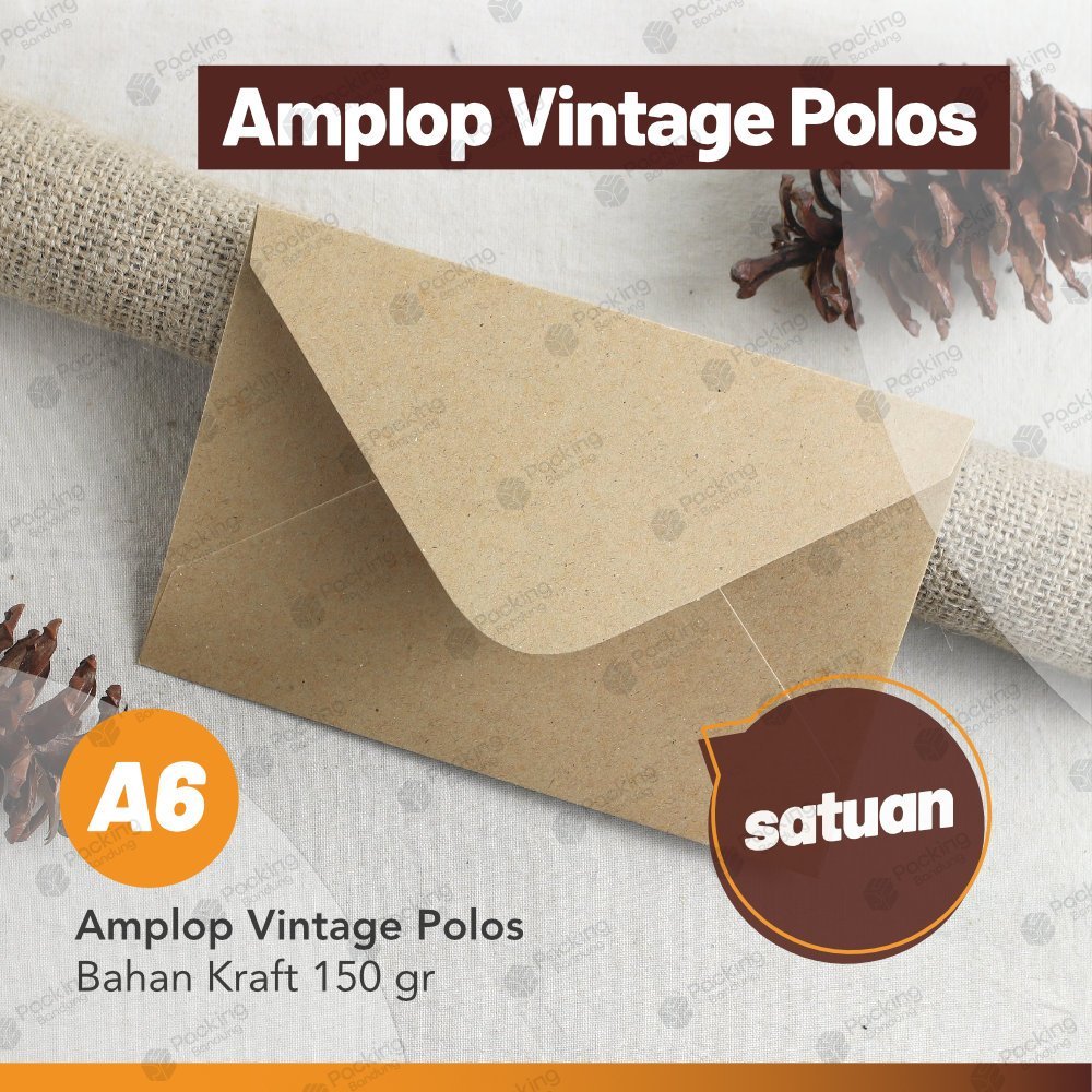 Jual Custom Sablon Amplop A6 Amplop Vintage Kraft 150 gr Free Design ...