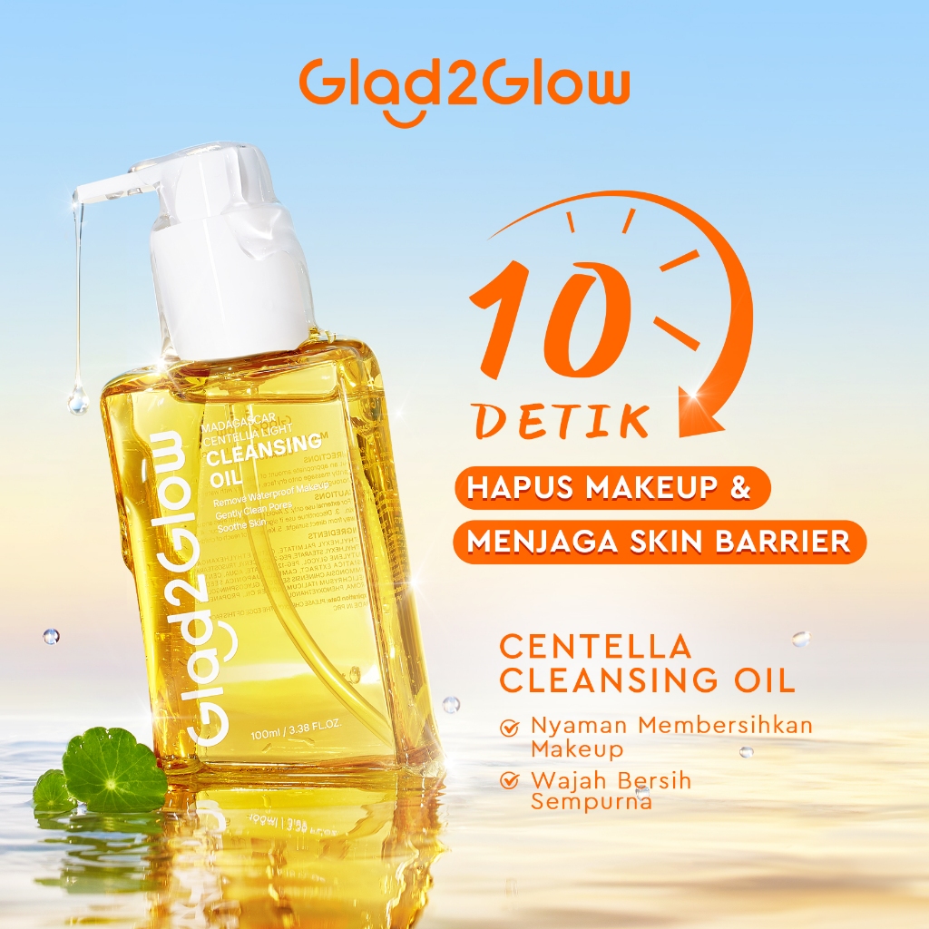 Jual 【NEW LAUNCH】Glad2Glow Madagascar Centella Light Cleansing Oil 100ml/200ml g2g micellar ...