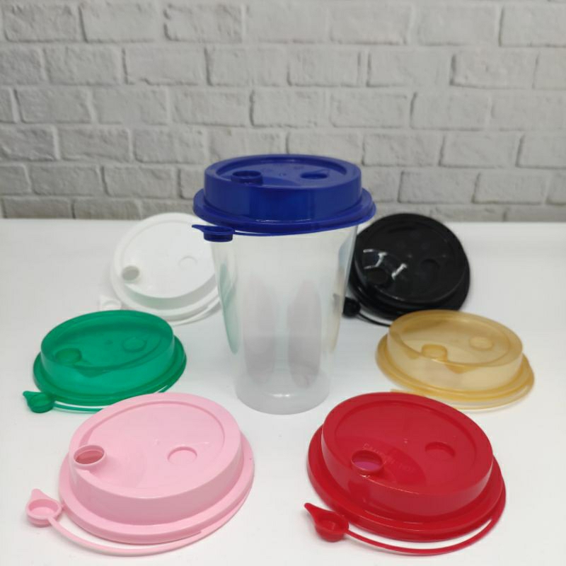 Jual CUP Gelas PP Injection 14oz Bening 400ml + Tutup Bening Hitam ...