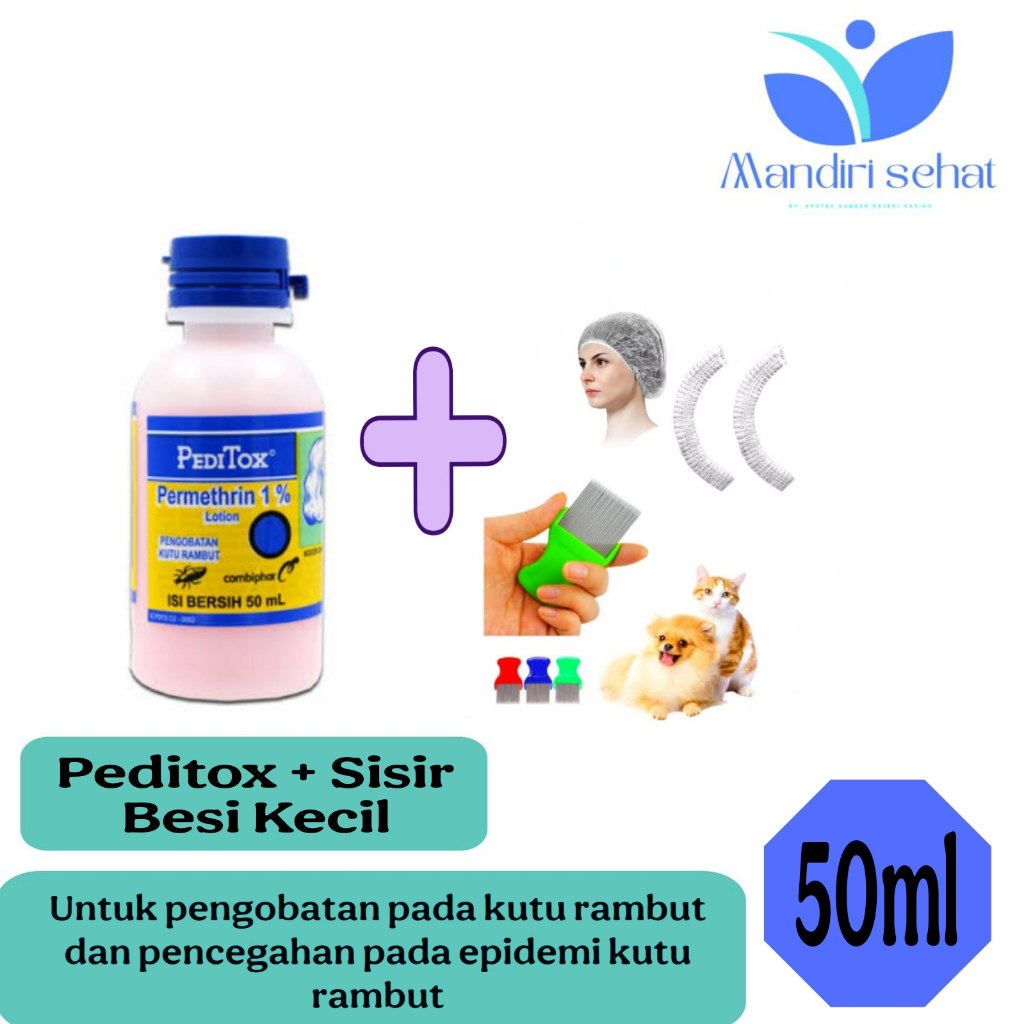 Jual Paket Peditox Obat Kutu Rambut Plus Sisir Serit Kutu Rambut Dan ...