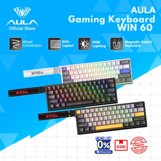Jual AULA Mechanical Keyboard WIN 60 HE MAX - Magnetic Wing Chun Switch ...