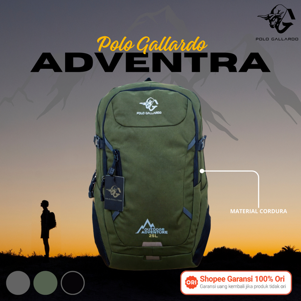 Jual Tas Ransel Sekolah Pria Wanita Polo Gallardo Adventra Backpack Premium Outdoor Serbaguna ...
