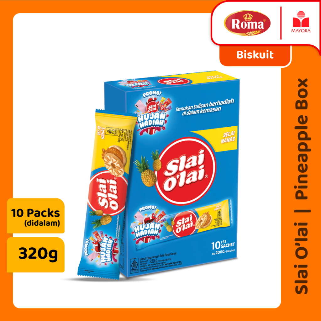 Jual Roma Slai Olai Pineapple Box 10 Sachet | Shopee Indonesia