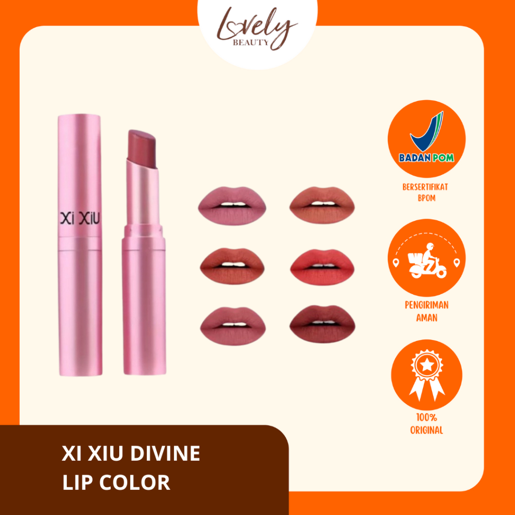 Jual LOVELY | XI XIU DIVINE LIP COLOR - BPOM | BIBIR LEMBAB | LIPSTICK ...