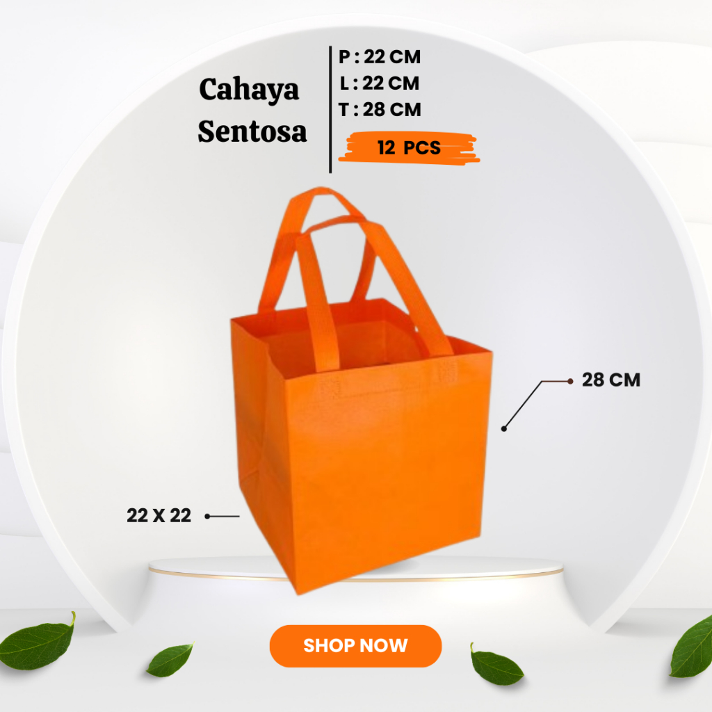 Jual Tas Hajatan Spunbond BOX Nasi Dus 22x22/R10B Tinggi 28cm Isi 12 pcs - Tas Kain Spunbond ...