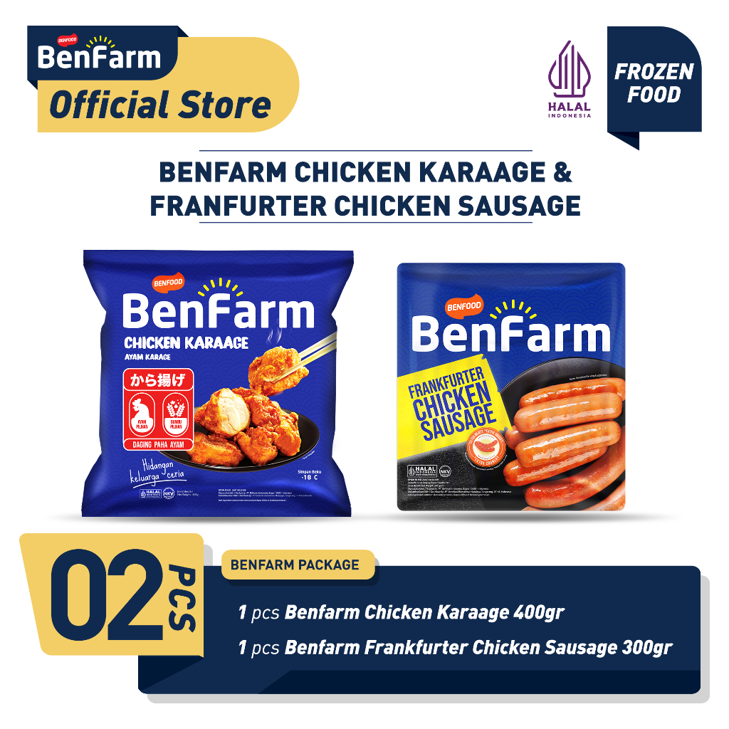 Jual Benfarm Chicken Karage & Benfarm Frankfurter Chicken Sausage ...
