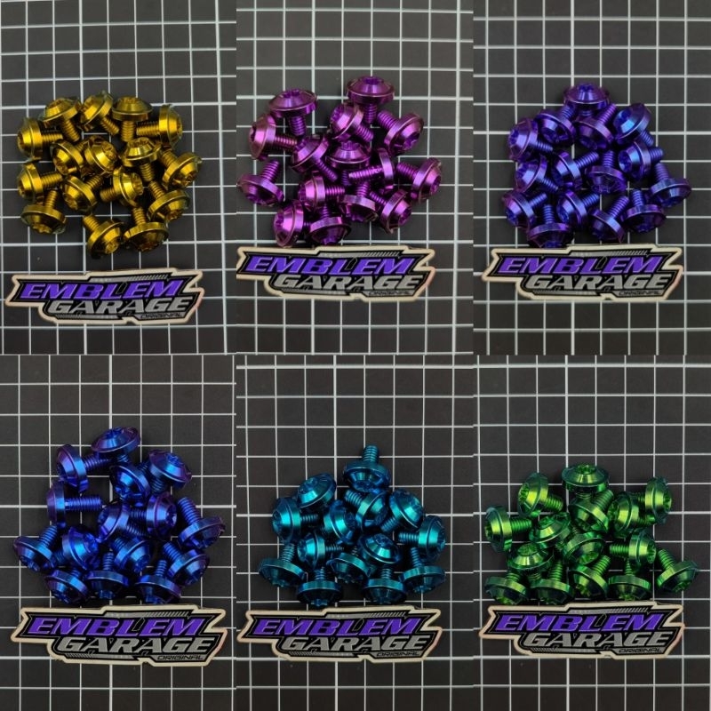 Jual Baut Titanium Big Head 6x10 Baut Titan Drat 10 Panjang 1Cm GR5 Vietnam ( 1 biji ) | Shopee ...