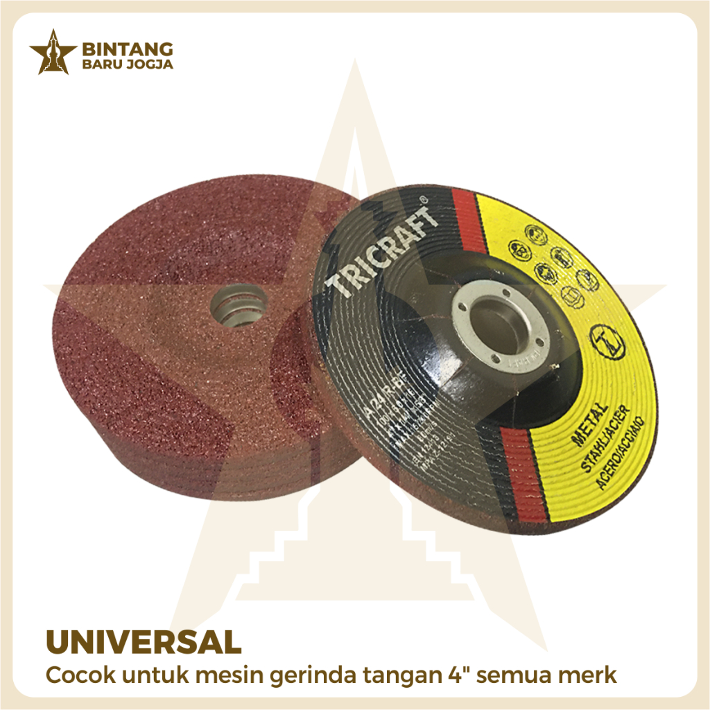 Jual Batu Gerinda Poles Tricraft Grinding Wheel 4"x 6 mm (100x6x16 ...