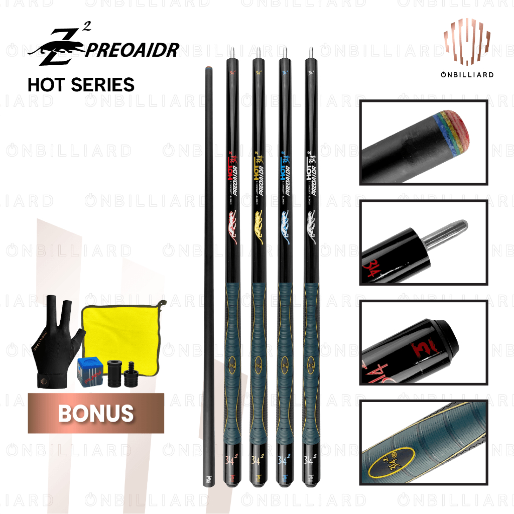 Jual PREOAIDR 3142 HOT Series Cue Carbon Stick Billiard Play H-1 H-2 H ...