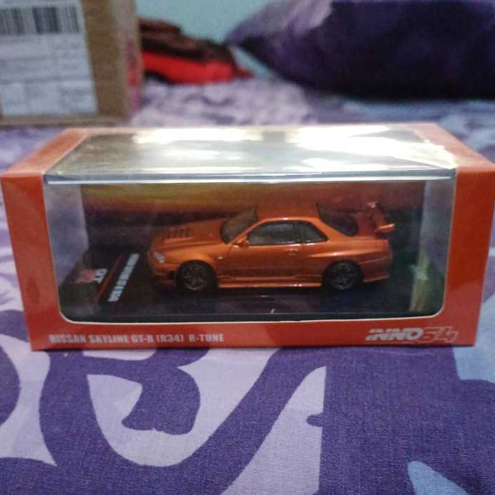 Jual Inno64 Nissan Skyline GTR R34 R-Tune Metallic Orange | Shopee ...