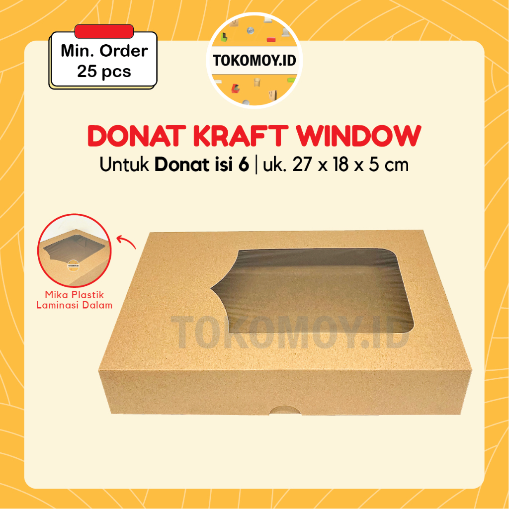 Jual Dus Donat Window Uk. 27x18x5 cm Tebal 310gr -> 350gr Laminasi ...