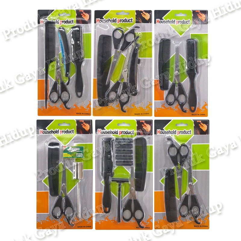 Jual 【COD】Gunting Rambut Set 3 Pcs / Peralatan Styling Hair 3 in 1 Alat ...