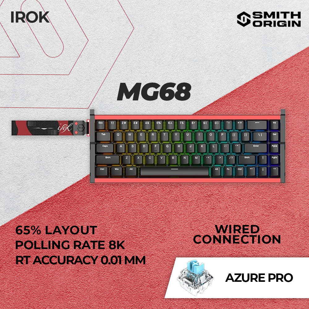 Jual IROK MG68 Aluminum CNC Hall Effect Magnetic Switch Gaming Keyboard ...