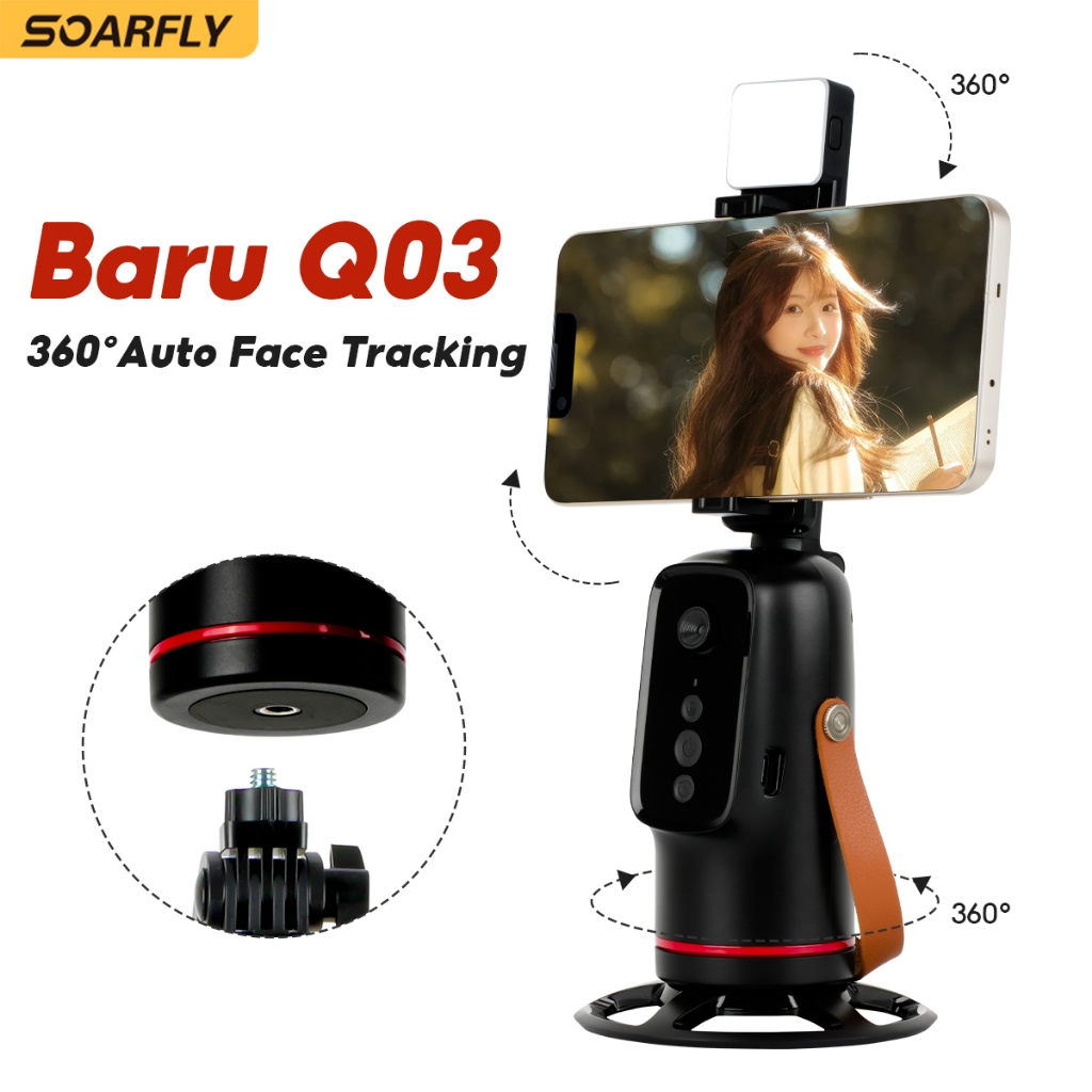 Jual 【COD】Q03 Auto Face Tracking Gimbal Handphone Stabilizer 360° With ...