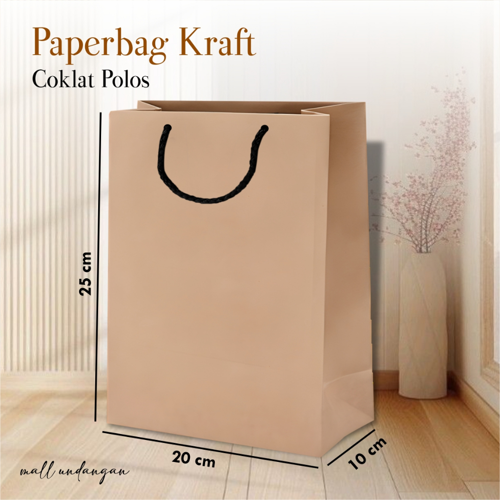 Jual PAPER BAG KRAFT POLOS - TAS SOUVENIR PERNIKAHAN BAHAN KERTAS KRAFT ...