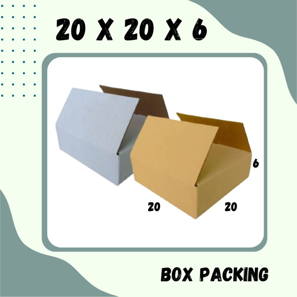 Jual Box 20x20x6 Kardus A1 Packing Karton Dus Kotak Kemasan Obat Mainan ...