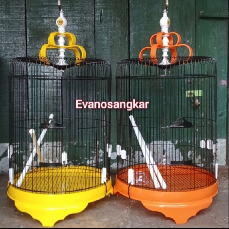 Jual SANGKAR BURUNG KACER,CUCOKIJO,BEO,JALAK, JERUJI BESI IMPORT D.46CM ...