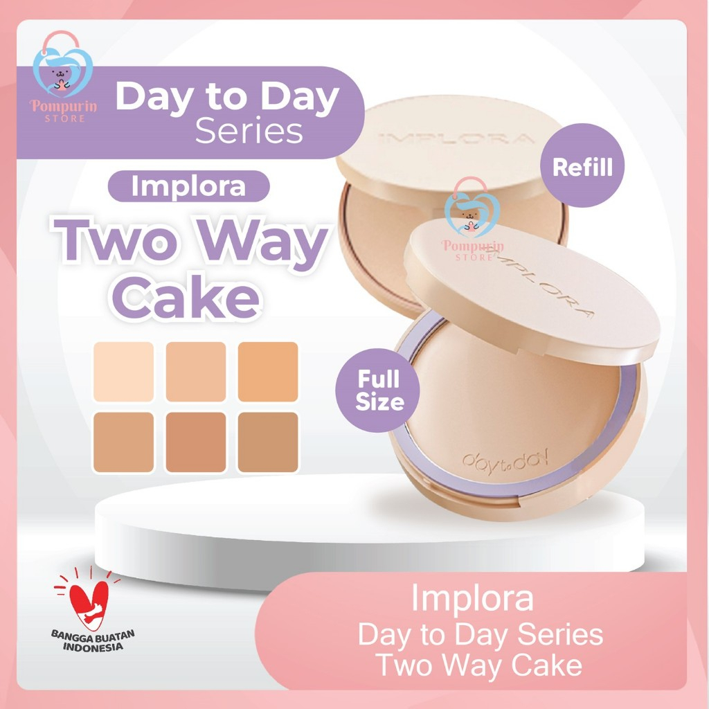 Jual Implora Day to Day Series Two Way Cake - Bedak Padat Implora ...