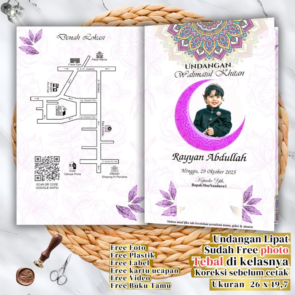 Jual Undangan sunatan khitanan harga murah unik proses cepat minimal ...