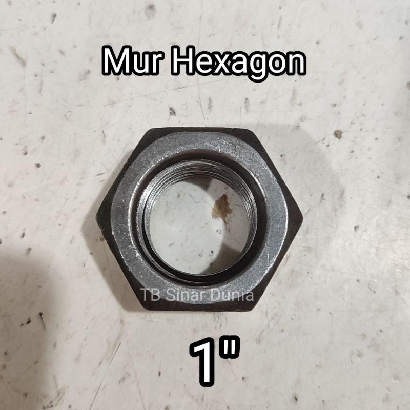 Jual Mur Hexagon 1 Inchi / Drat Hexagonal 1" | Shopee Indonesia