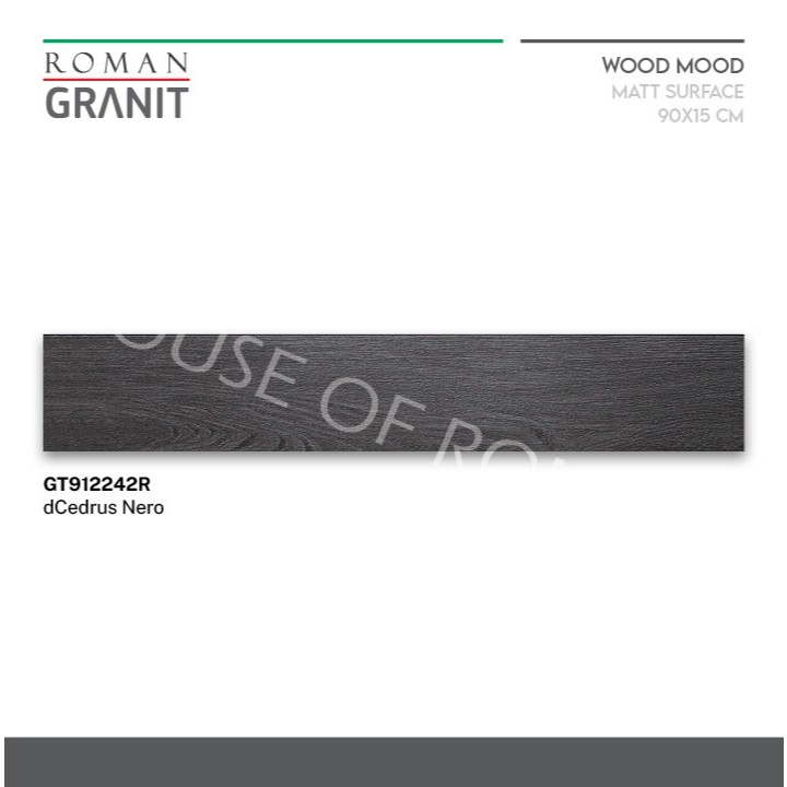 Jual Roman Granit GT912242R dCedrus Nero 90x15 / granit lantai kayu ...