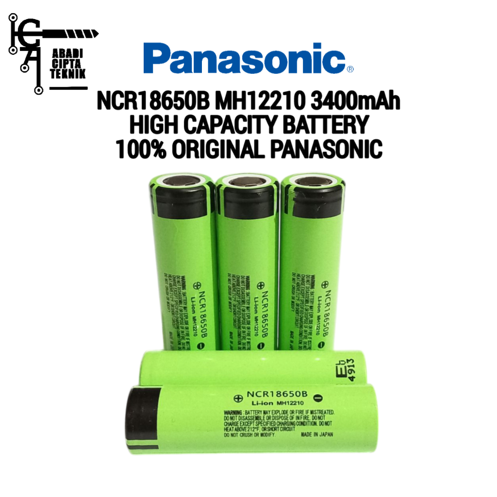 Jual PANASONIC NCR18650B MH12210 3400mAh ORIGINAL 18650 Battery Baterai MADE IN JAPAN | Shopee ...