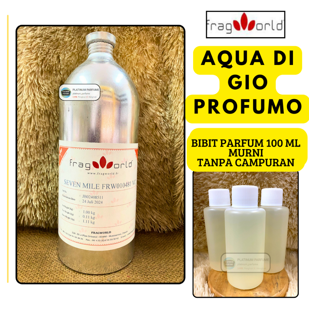 Jual Bibit Parfum AQUA DI GIO PROFUMO Repack 100 ML MURNI Fragworld ...