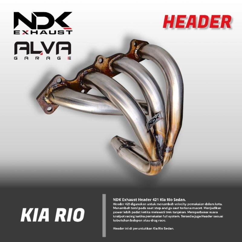 Jual Header Kia Rio Sedan Tipe 421 NDK EXHAUST | Knalpot Mobil | Shopee ...