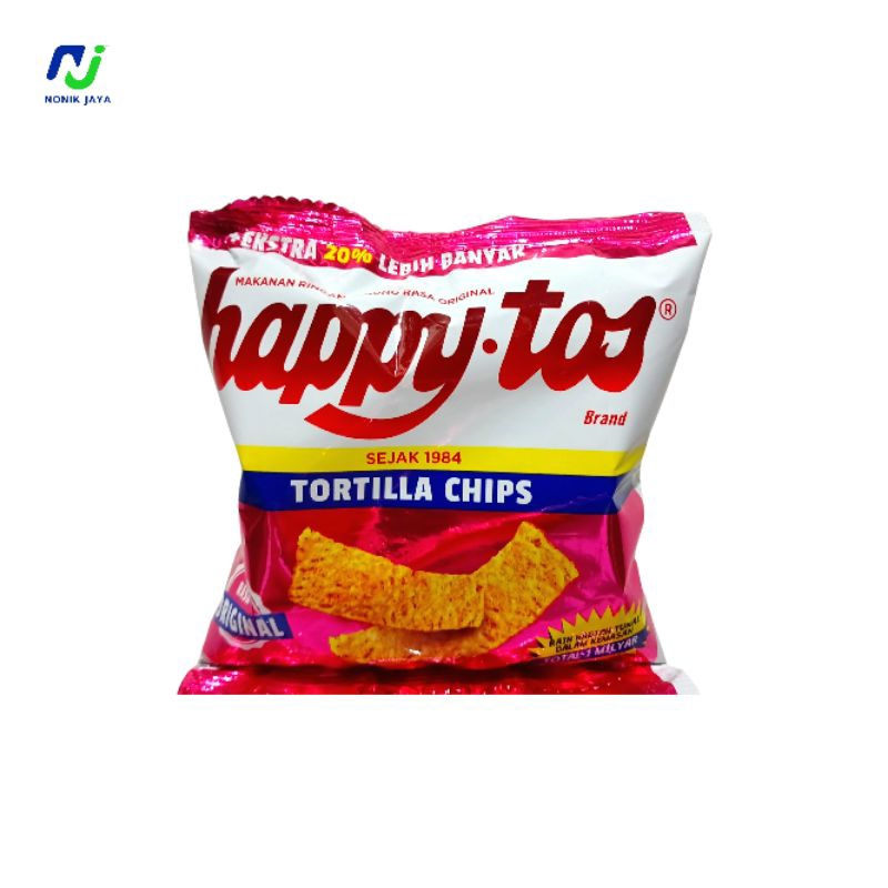 Jual Happy Tos Tortilla Chips Original Renteng Isi 10 Pcs@25g ...