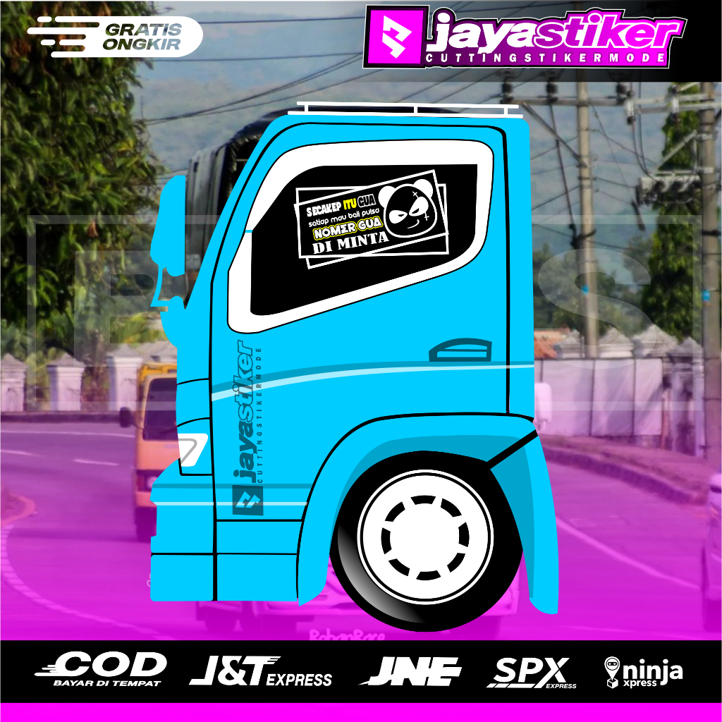 Jual Cutting Stiker Kaca Truk Mobil Canter Pick up L300 Body Variasi ...