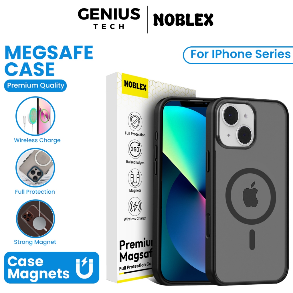 Jual Genius Tech Magsafe Case Smoky Matte Obsidian Black For Iphone ...