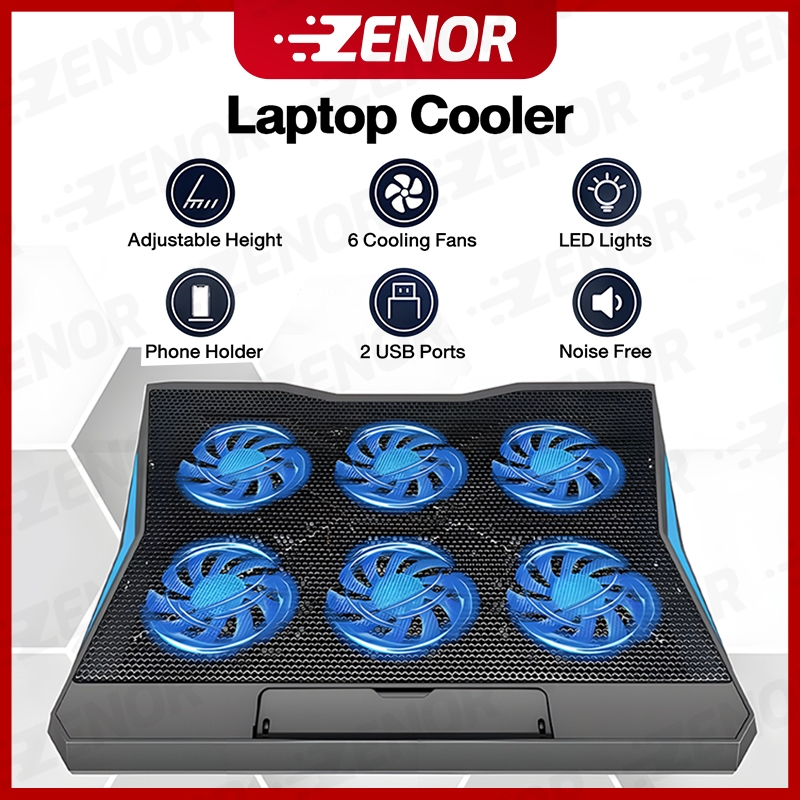 Jual ZENOR Cooling Pad Laptop Kipas Laptop Cooler Gaming Stand Alas ...