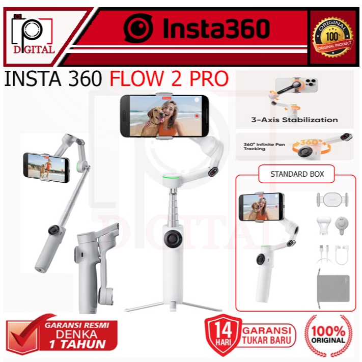 Jual Insta360 Flow 2 Pro Standard / Creator Gimbal Stabilizer Smartphone HP Insta 360 Flow 2 Pro ...