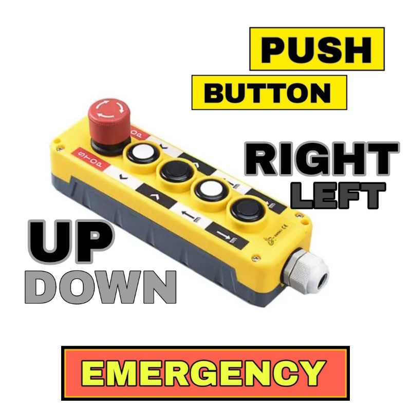 Jual emergency push button up-down left-right remot crane hoist ...