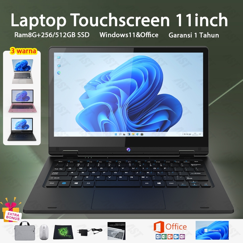 Jual CNAST Laptop murah touchscreen 11.3" Hitam Intel N4020 8+512gb ssd ...