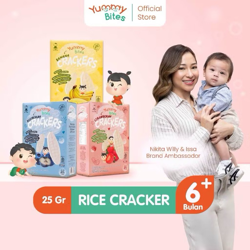 Jual KYLIE ME | YUMMY BITES RICE CRACKER 25GR | SNACK SEHAT ANAK 6M ...