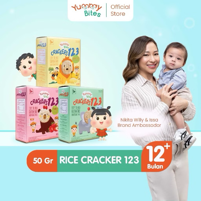 Jual KYLIE ME | YUMMY BITES RICE CRACKER 123 50GR | Snack cemilan sehat ...